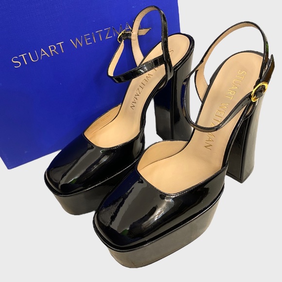 Stuart Weitzman | Shoes | Stuart Weitzman Black Patent Leather Skyhigh ...